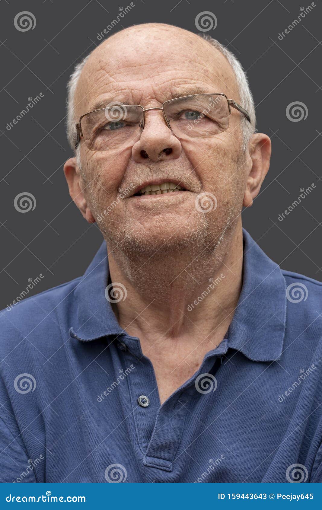 Old Mans Portrait with Spectacles Stock Image - Image of wearing, view ...