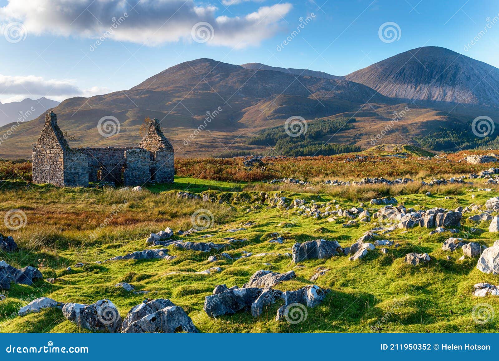 The old manse at Kilchrist stock photo. Image of rocks - 211950352