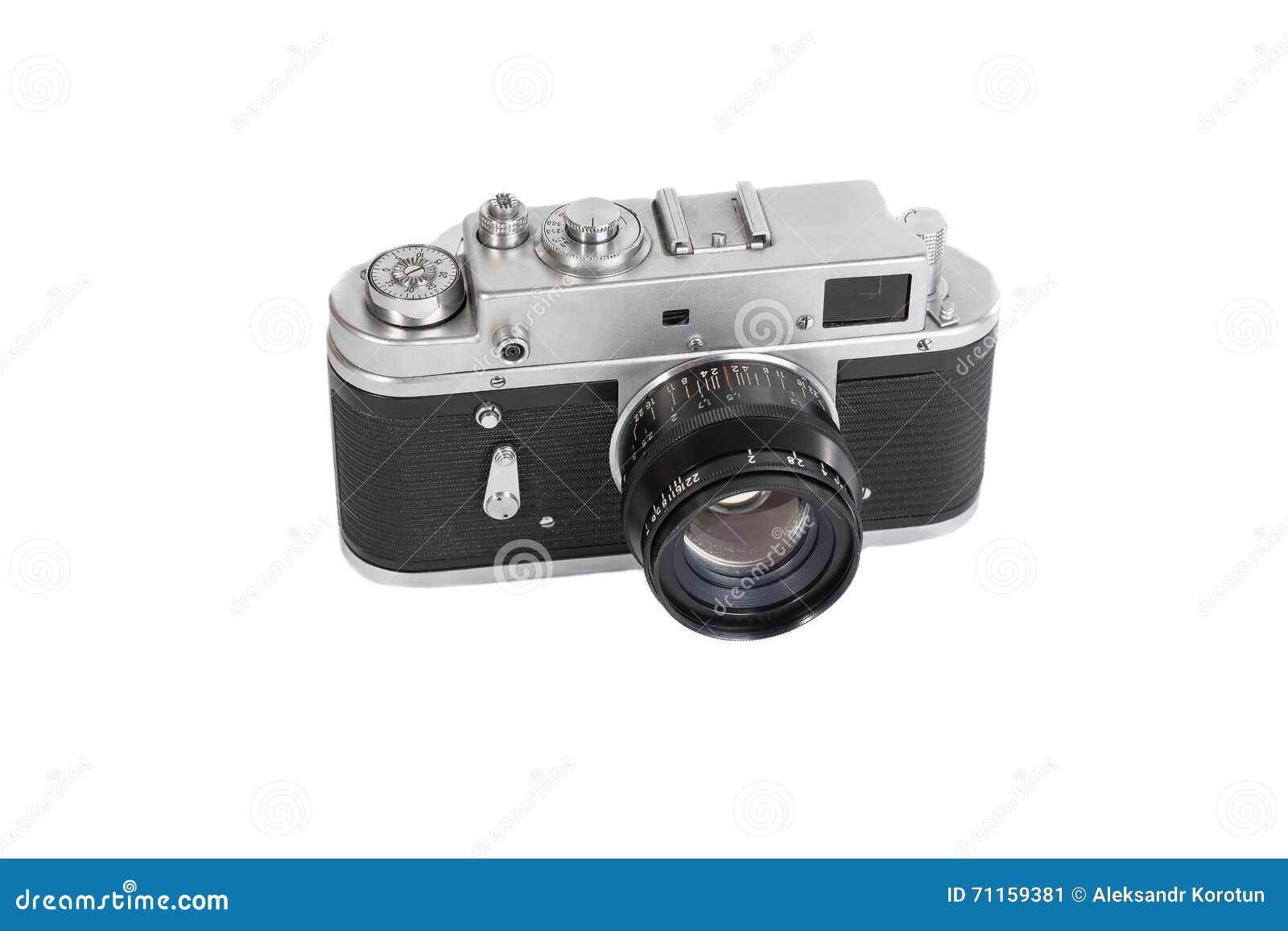 Old Manual Camera on White Background Stock Image - Image of black ...
