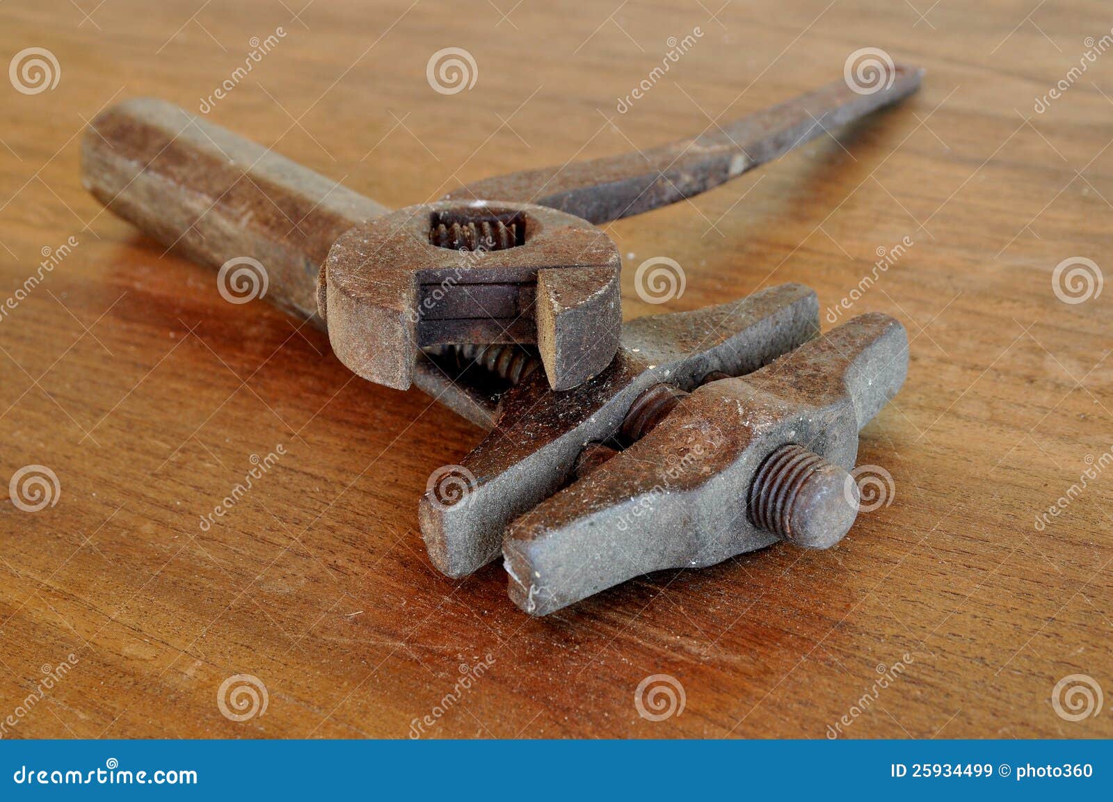 Manual Tools And Screws With A Metallic Blue Color Royalty-Free Stock ...