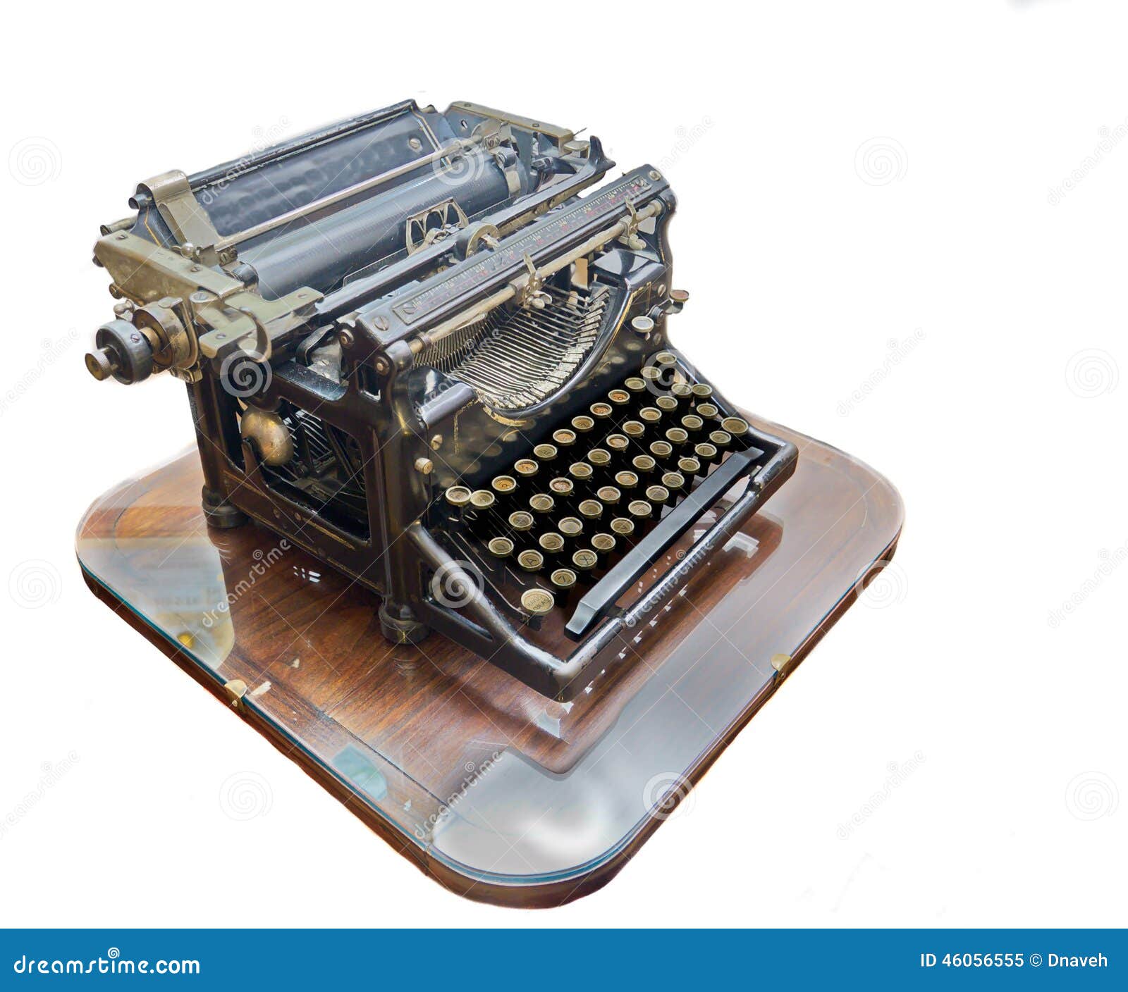Old Manual Typewriter - Isolated On White Royalty-Free Stock Photo ...