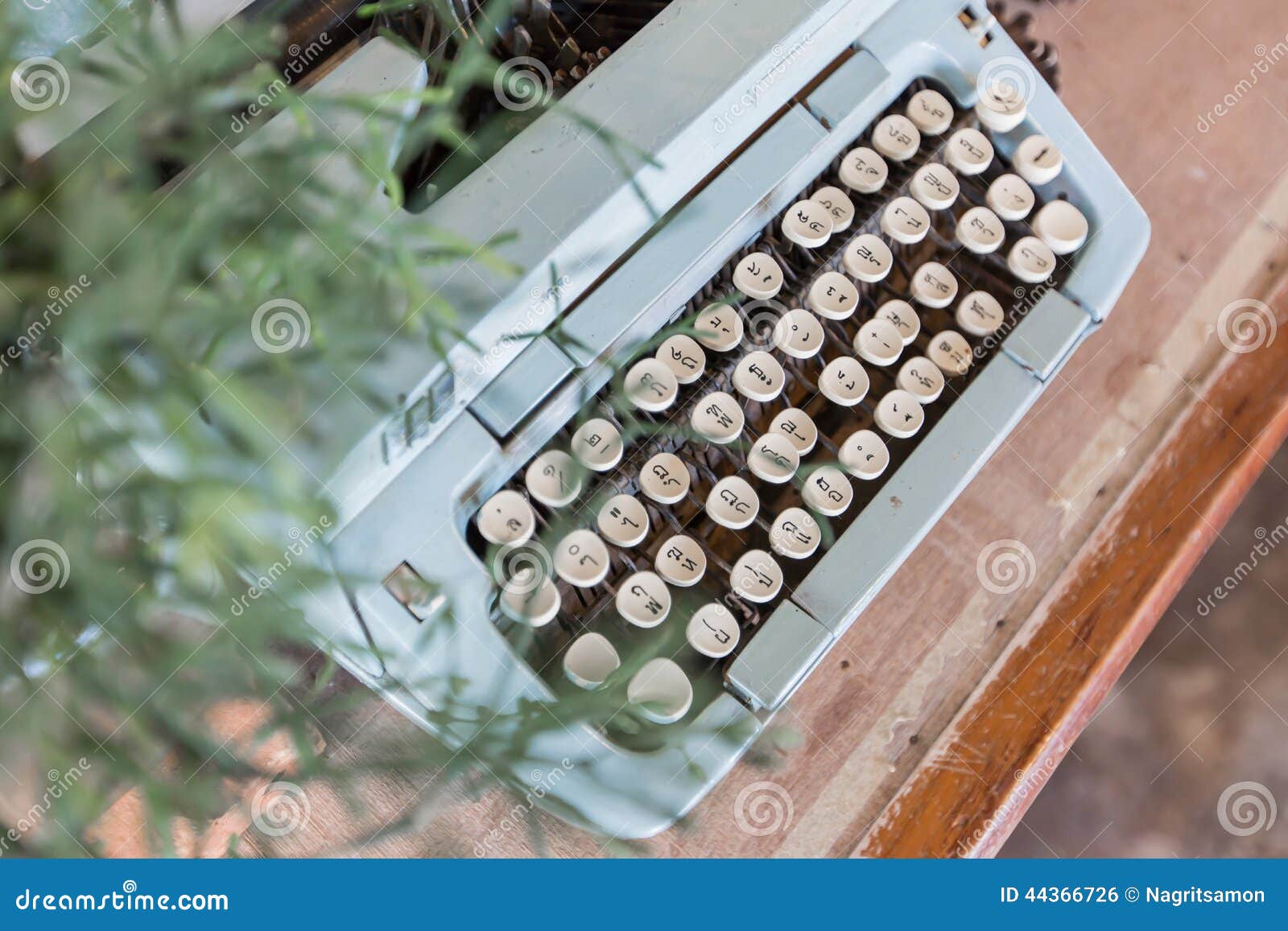 Old Manual Typewriter Keys in Thai Language. Stock Photo - Image of ...