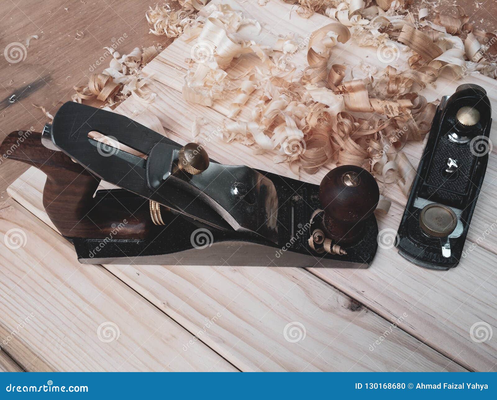 Old Manual Wood Planer Hand Tool. Stock Photo - Image of background ...