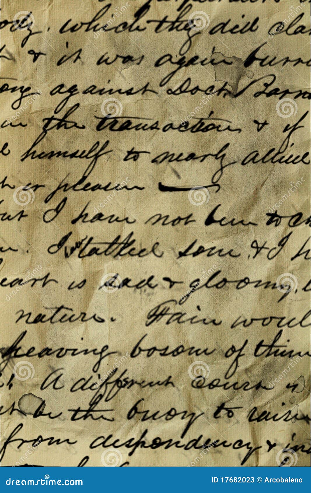Old manuscript stock image. Image of decorative, handwriting - 17682023