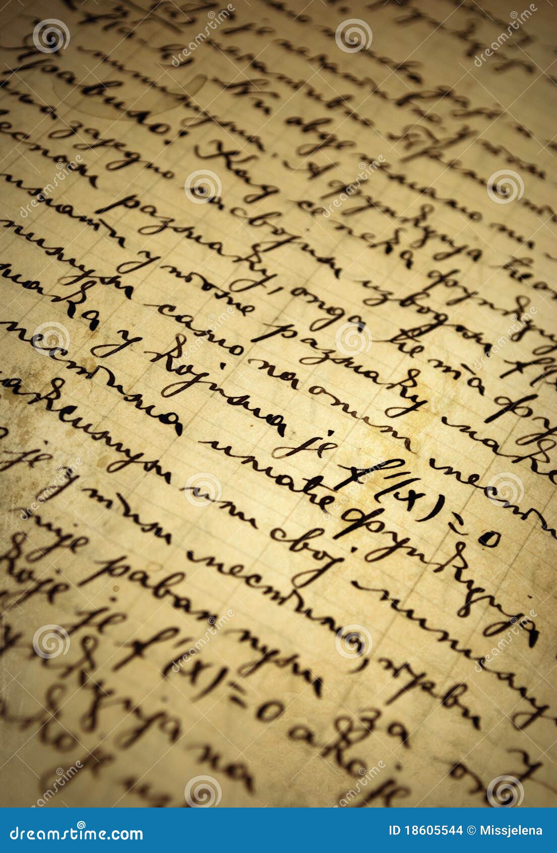 Old manuscript stock photo. Image of learning, color - 18605544