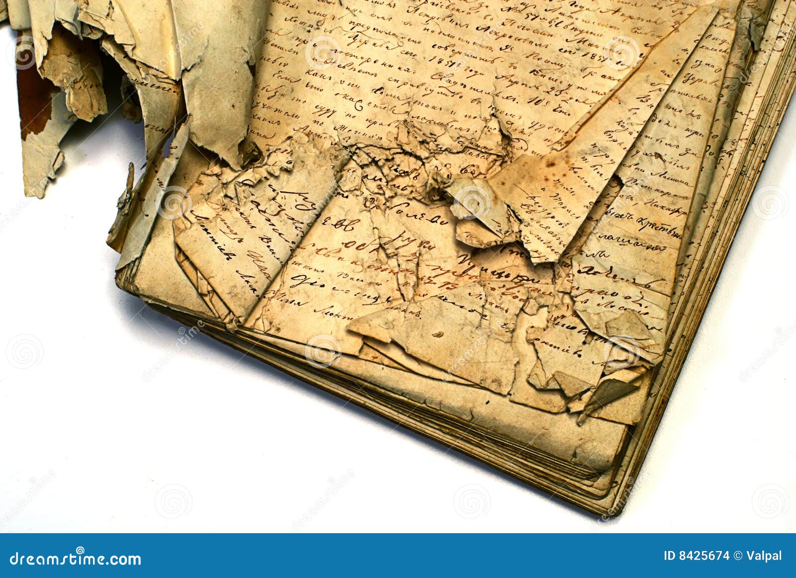 Old manuscript stock photo. Image of scrapbook, aged, ancient - 8425674
