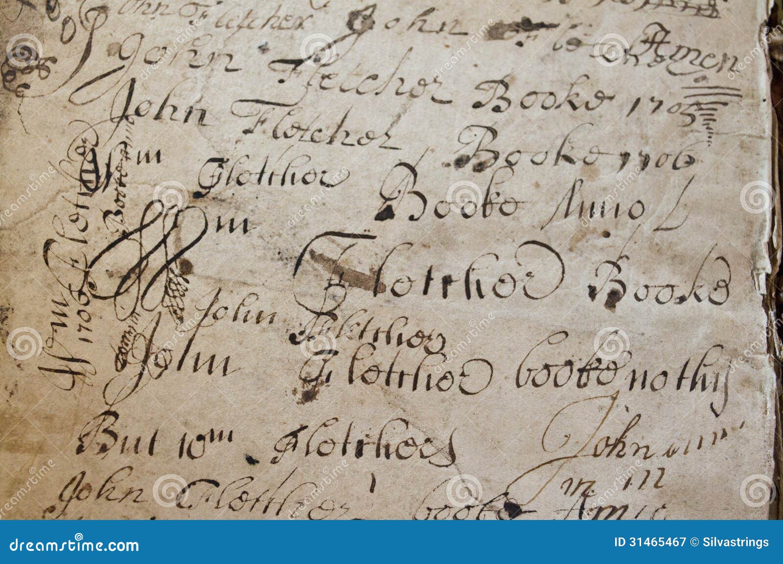 Old manuscript writing stock image. Image of notes, ancient - 31465467