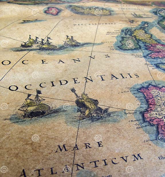 Old map stock image. Image of ancient, texture, weathered - 10011085