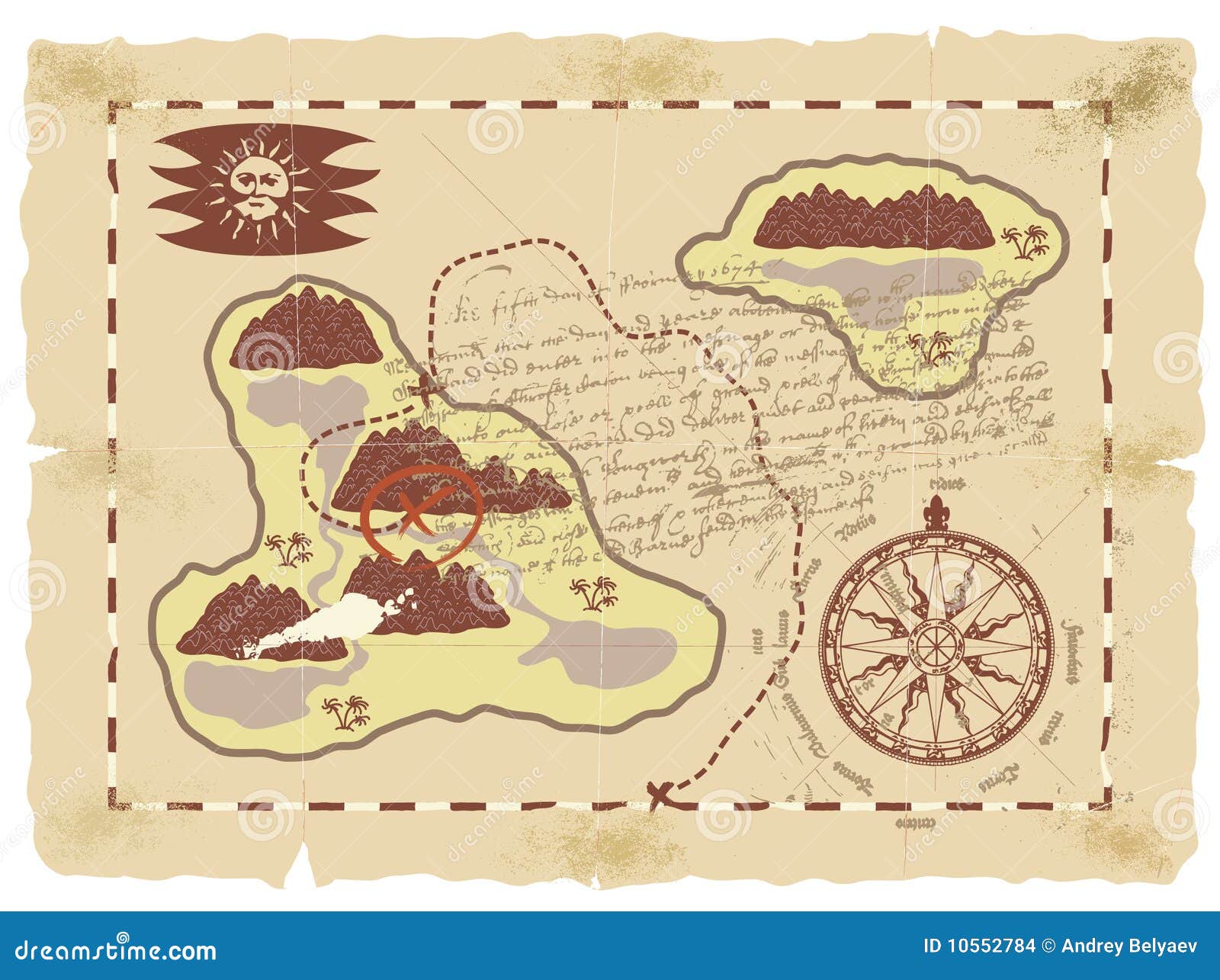 Old Map stock vector. Illustration of scroll, brown, asia - 10552784