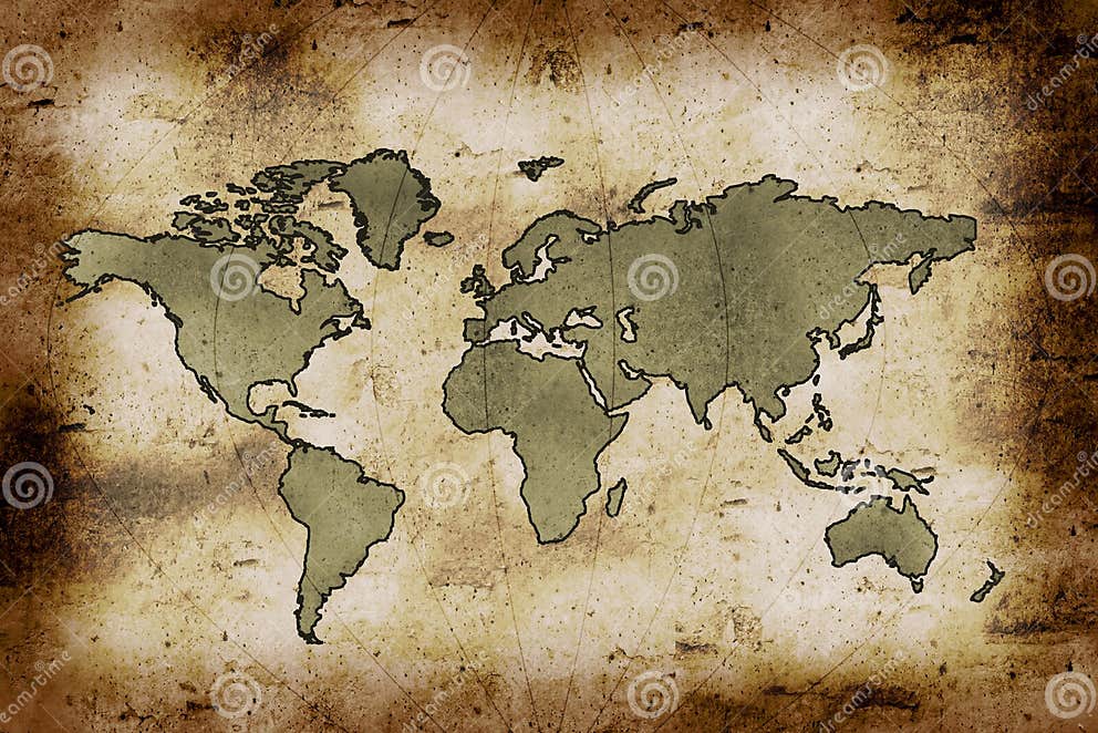 Old map stock illustration. Illustration of parchment - 16408385