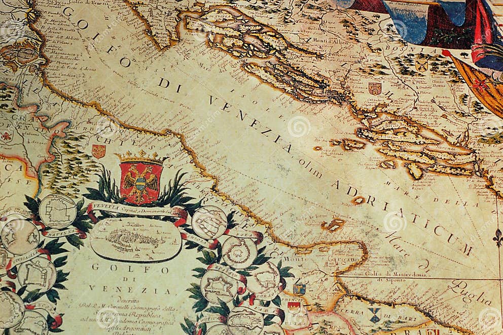 Old map stock image. Image of wrinkled, parchment, antique - 2671083