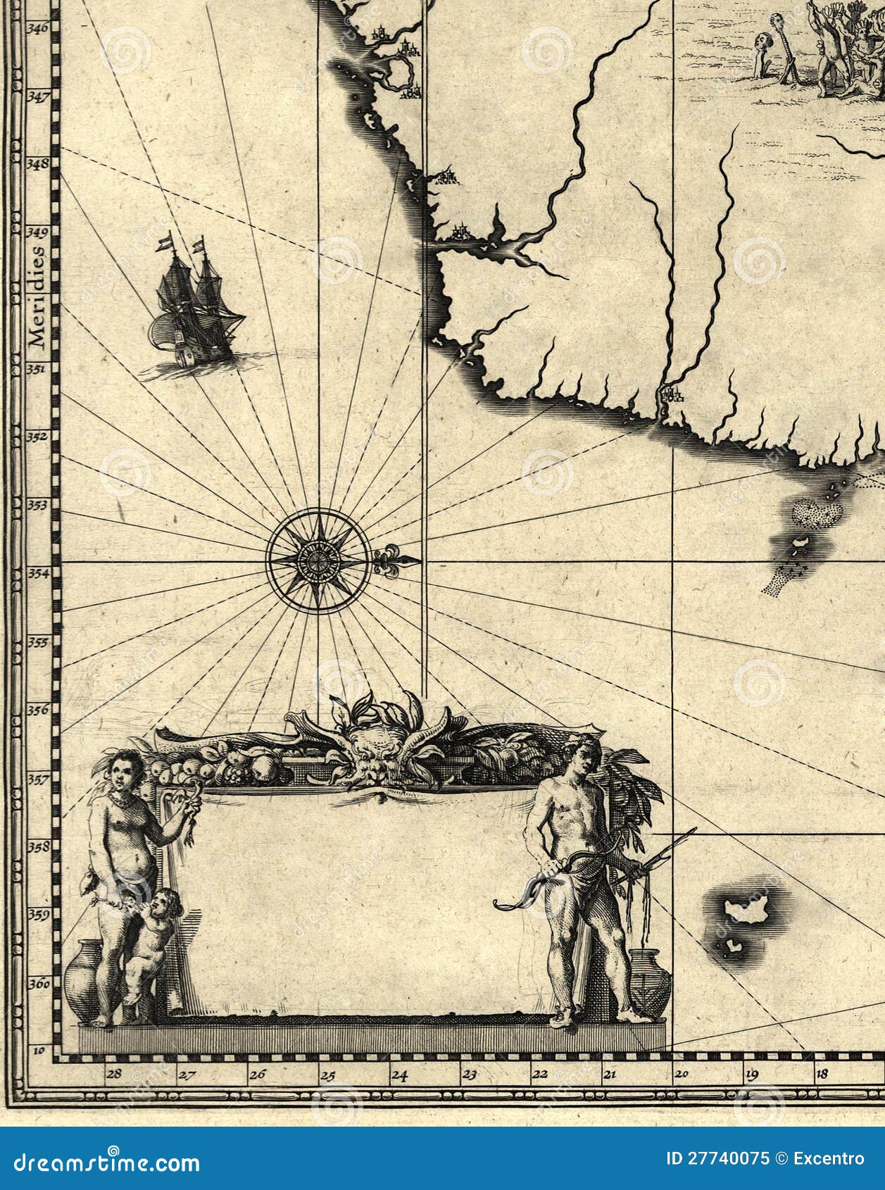 Old map stock illustration. Illustration of color, backgrounds - 27740075