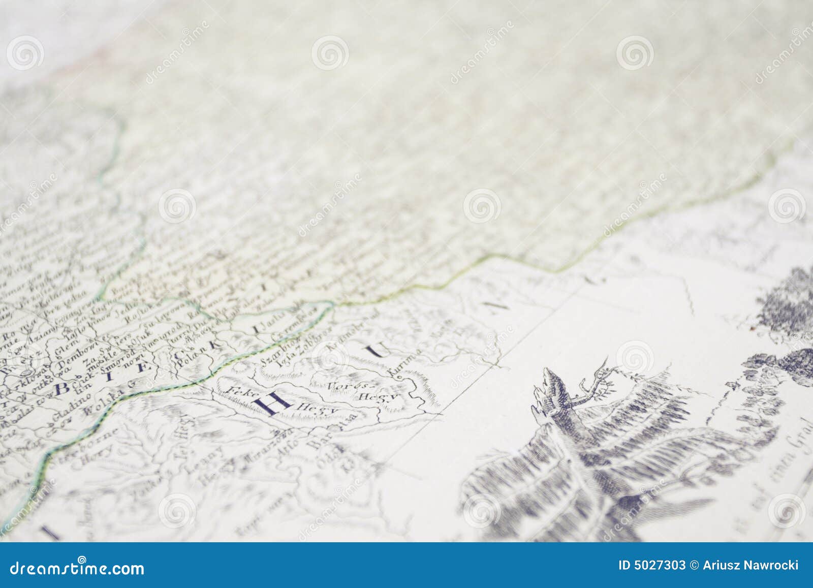 Old-map stock image. Image of initial, decorative, antiquarian - 5027303