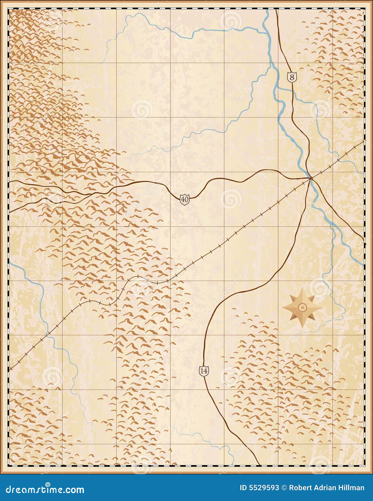 Old map stock illustration. Illustration of historic, sign - 5529593