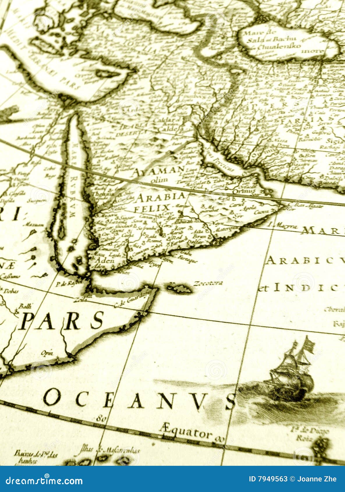 Antique Sea Map Or Chart Stock Photo | CartoonDealer.com #6839694