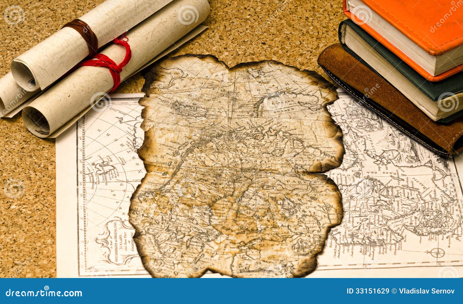 Old Map Burnt Edges Stock Photos - Download 213 Images