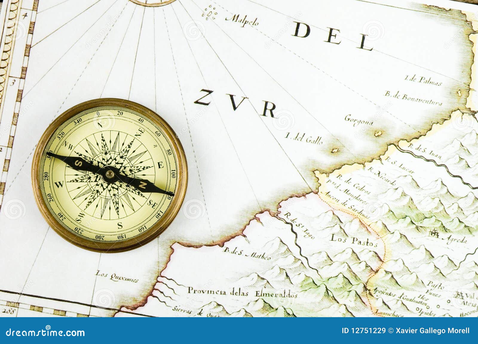 Old map and compass stock image. Image of vintage, compass - 12751229