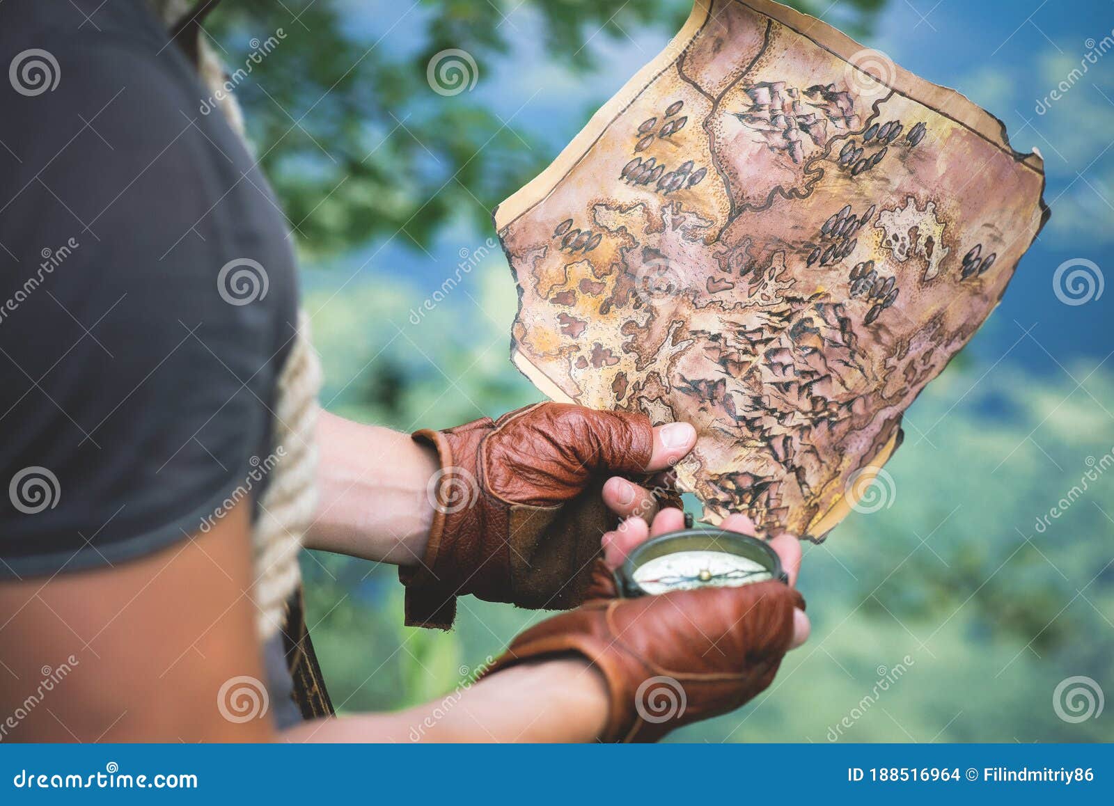 Treasure map stock photo. Image of nature, pathfinder - 188516964