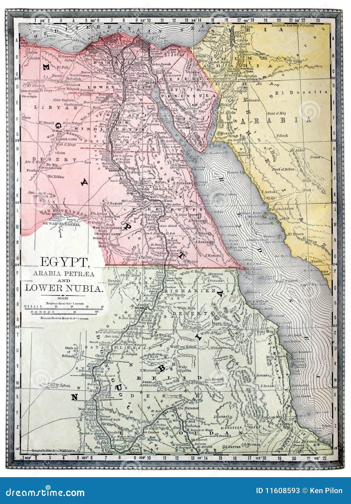 Map Of Egypt And Nubia