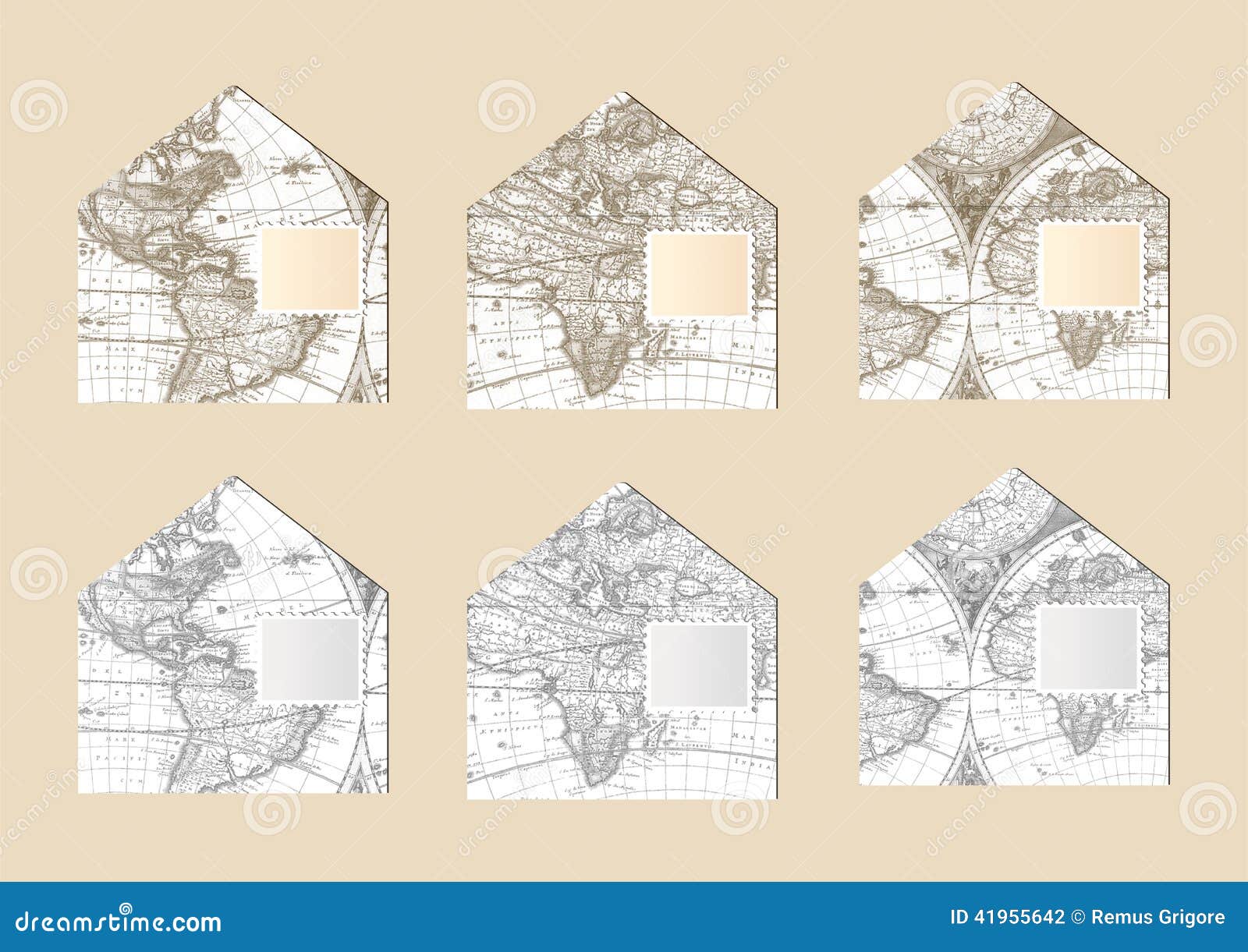 Old Map Envelopes Stock Photo | CartoonDealer.com #41955642