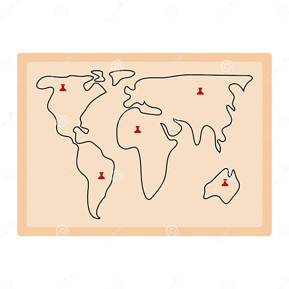 Old map with marks icon stock vector. Illustration of road - 123497461