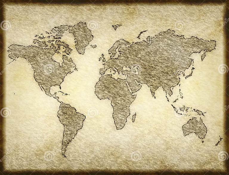 Old map parchment paper stock vector. Illustration of desktop - 3293835