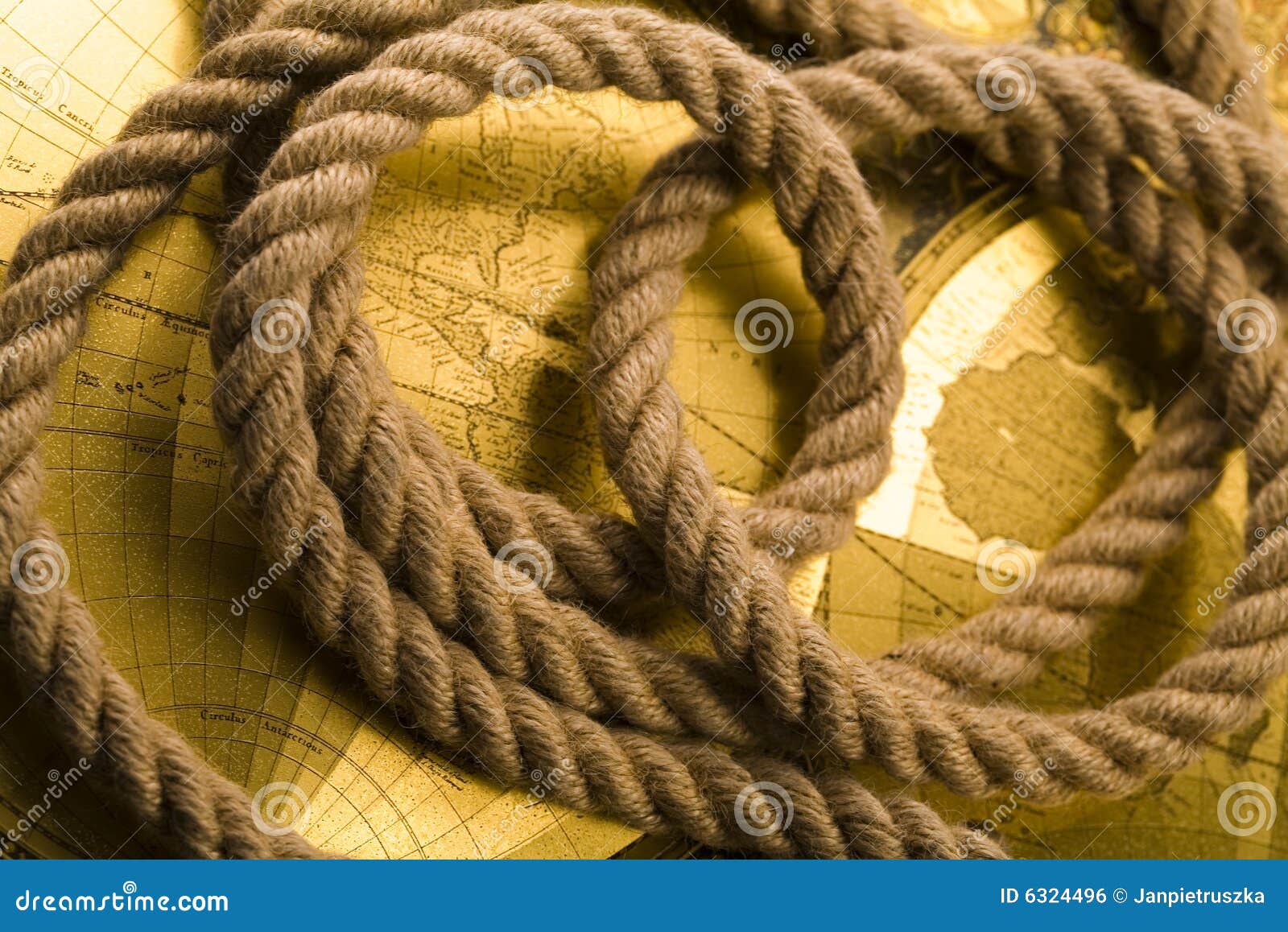 Old map & Rope stock photo. Image of geography, design - 6324496