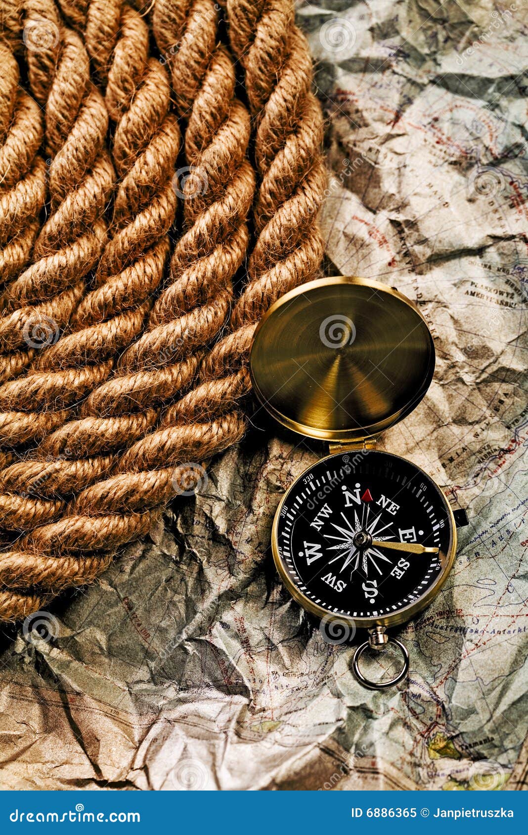 Old map & Rope stock image. Image of continent, communication - 6886365