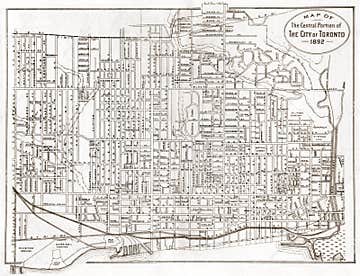 Old Map of Toronto stock image. Image of chart, vintage - 20045505