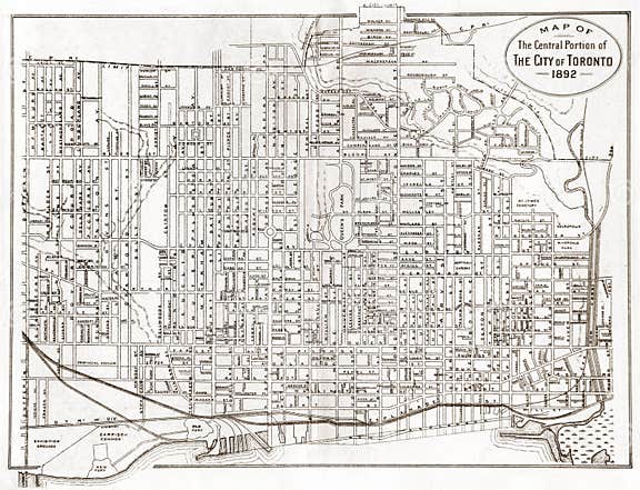 Old Map of Toronto stock image. Image of chart, vintage - 20045505