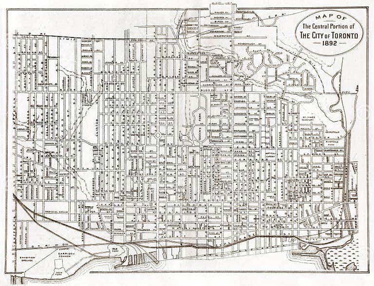 Old Map of Toronto stock image. Image of chart, vintage - 20045505