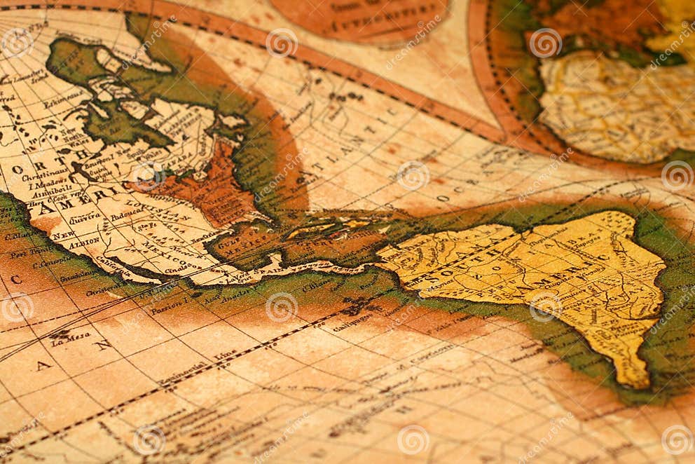 Old map of the world stock photo. Image of land, fashioned - 6113108