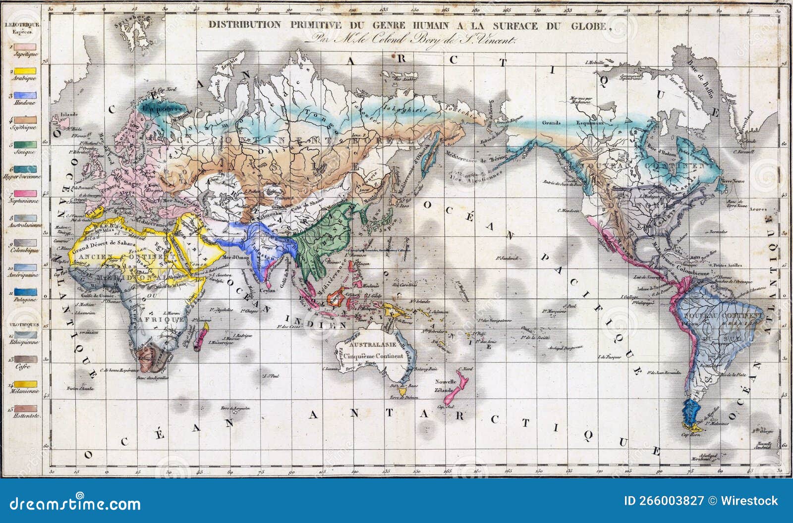 Old Map of the World Shown on a Paper Atlas Stock Image - Image of ...