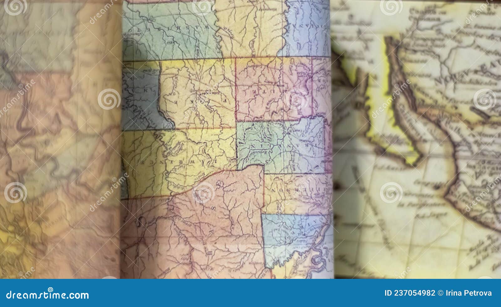 Old Maps of the Ancient World Close-up Stock Photo - Image of oceans ...