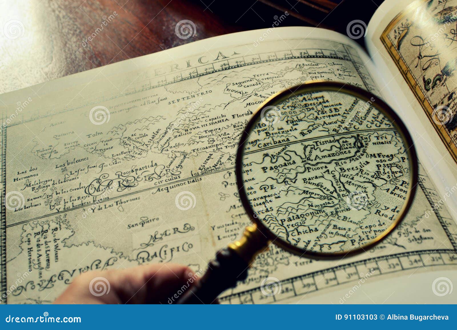 Old Maps And A Magnifier Royalty-Free Stock Photo | CartoonDealer.com ...