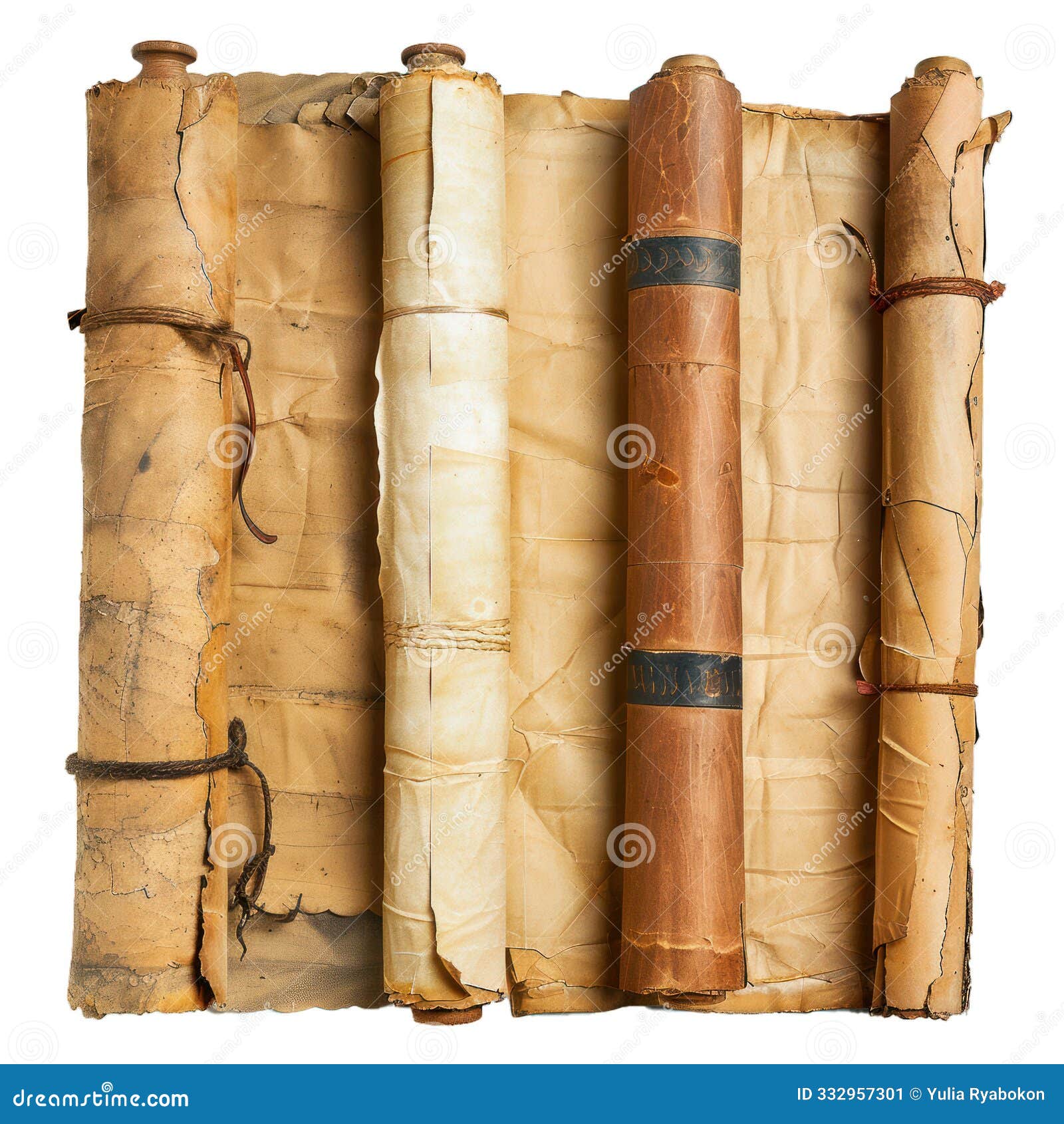 Old Maps and Scrolls Rolled Up Showing Age and Decay Stock Image ...