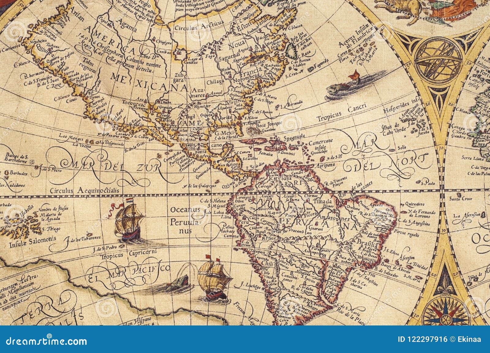 The old maps editorial photo. Image of america, engraving - 122297916