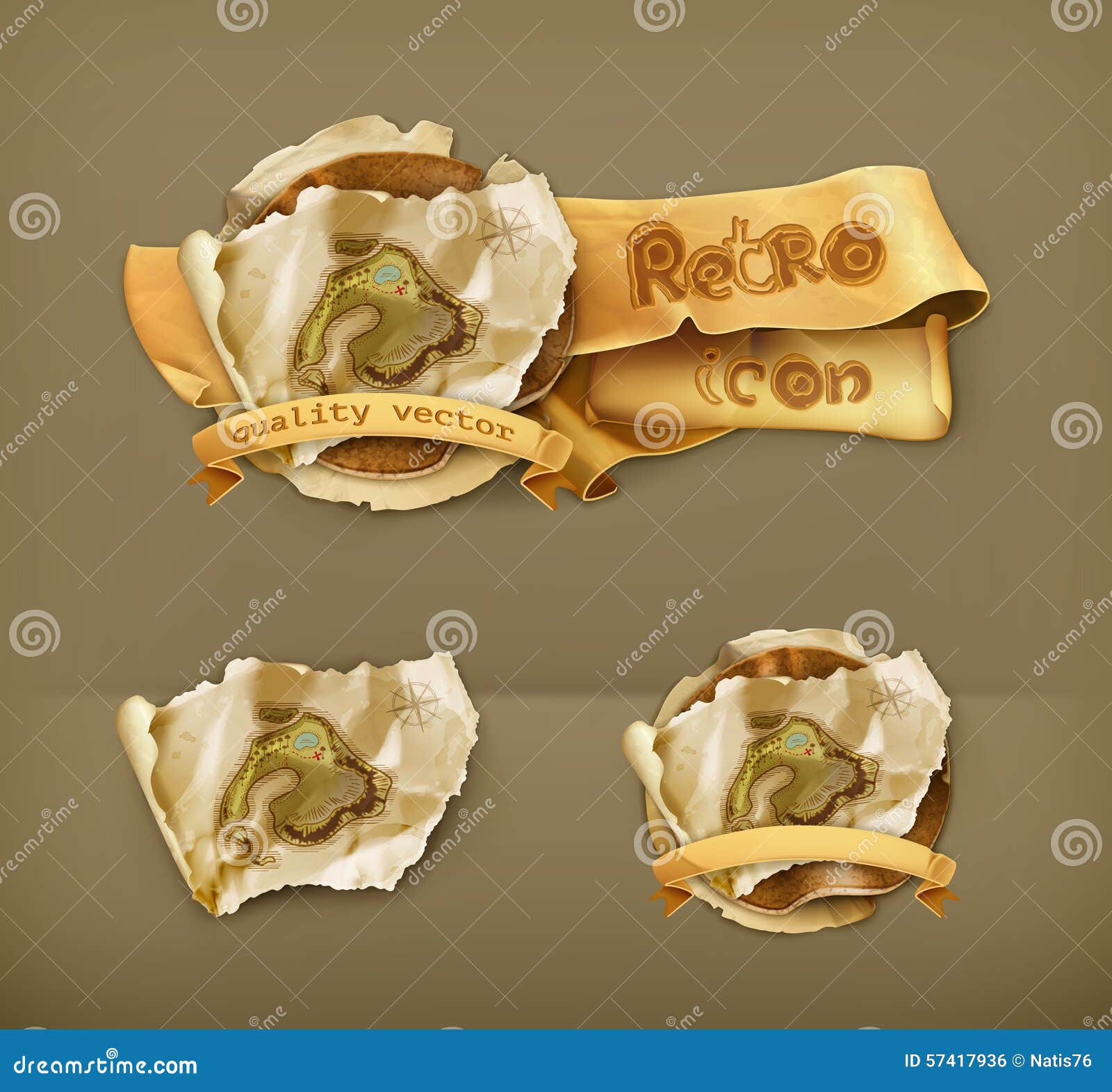 Old maps vector icons stock vector. Illustration of concept - 57417936