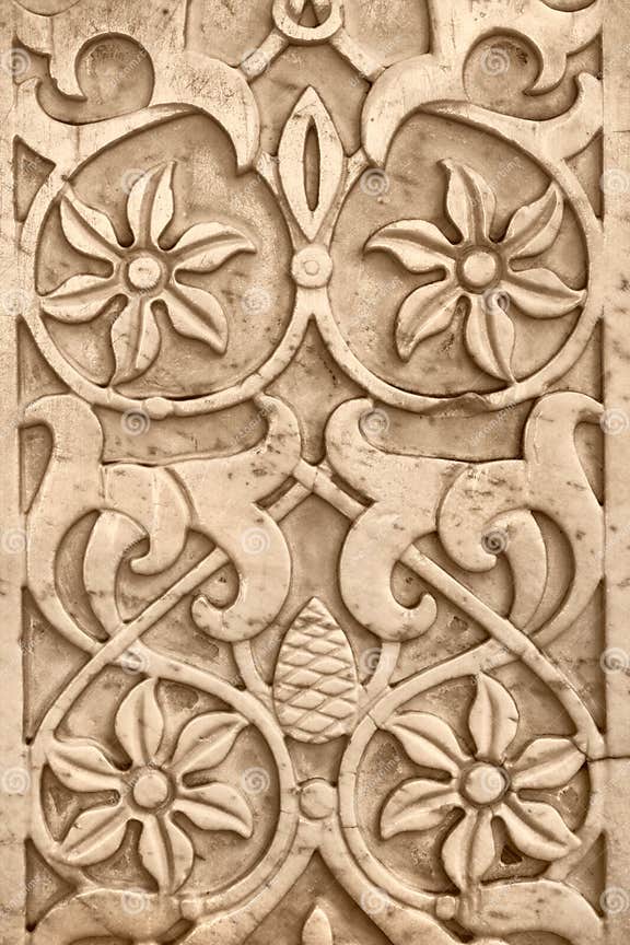 Old marble bas-relief stock photo. Image of pattern, eastern - 13088230