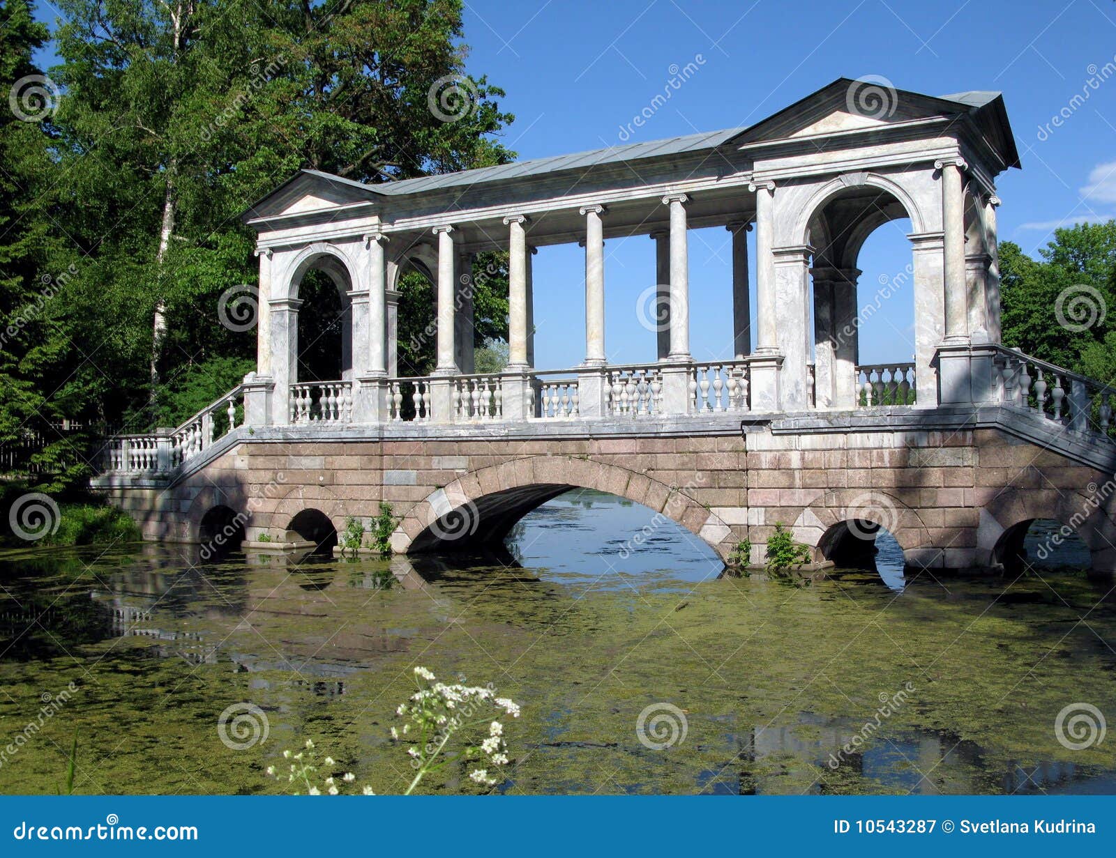 Old Marble bridge stock image. Image of creative, cloud - 10543287