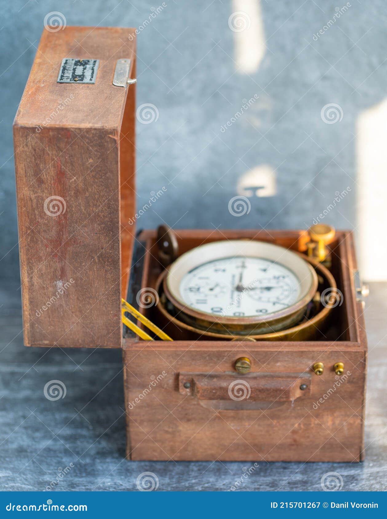 An Old Marine Chronometer in a Wooden Case Editorial Photography ...