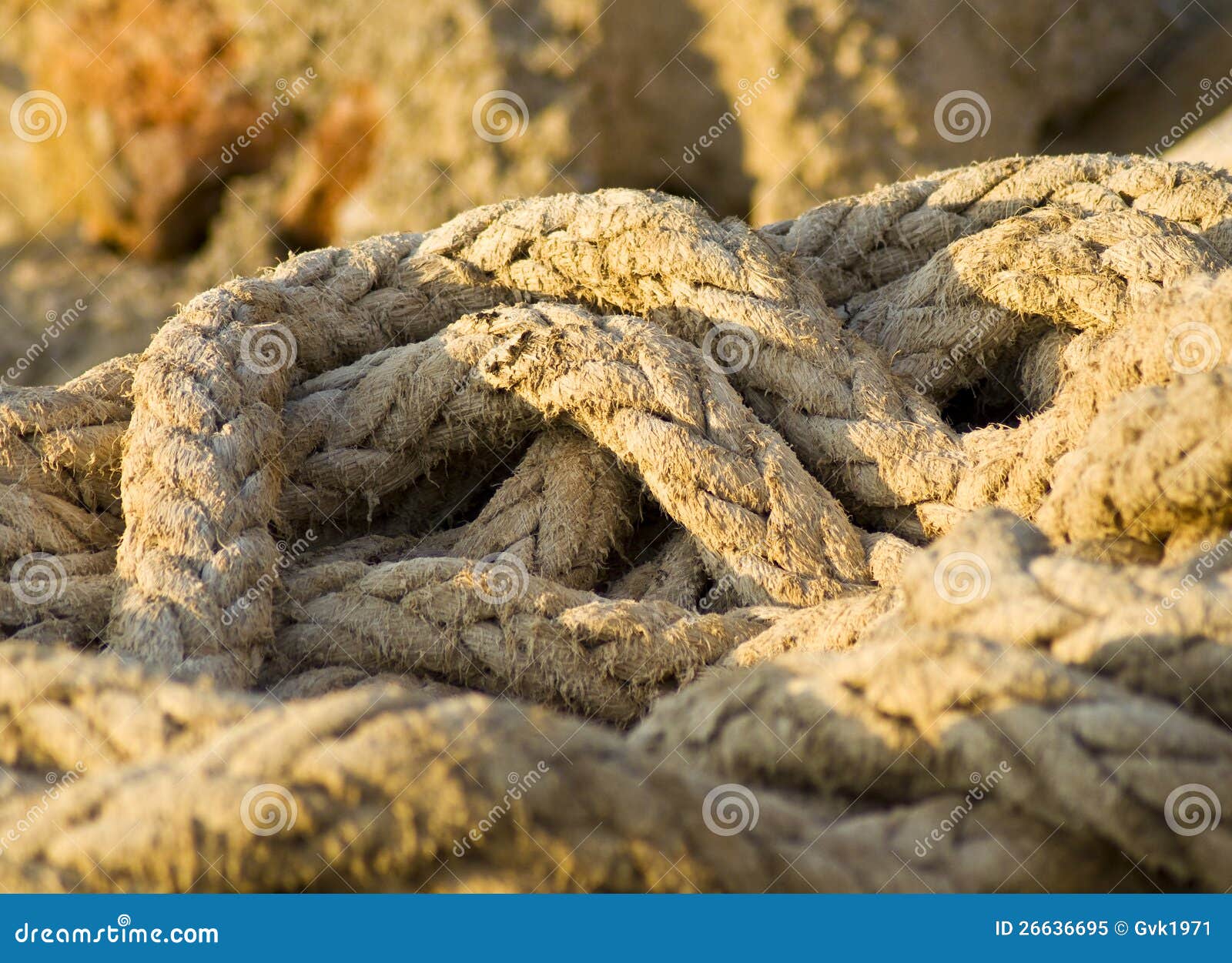 Old marine rope stock image. Image of nautical, vessel - 26636695