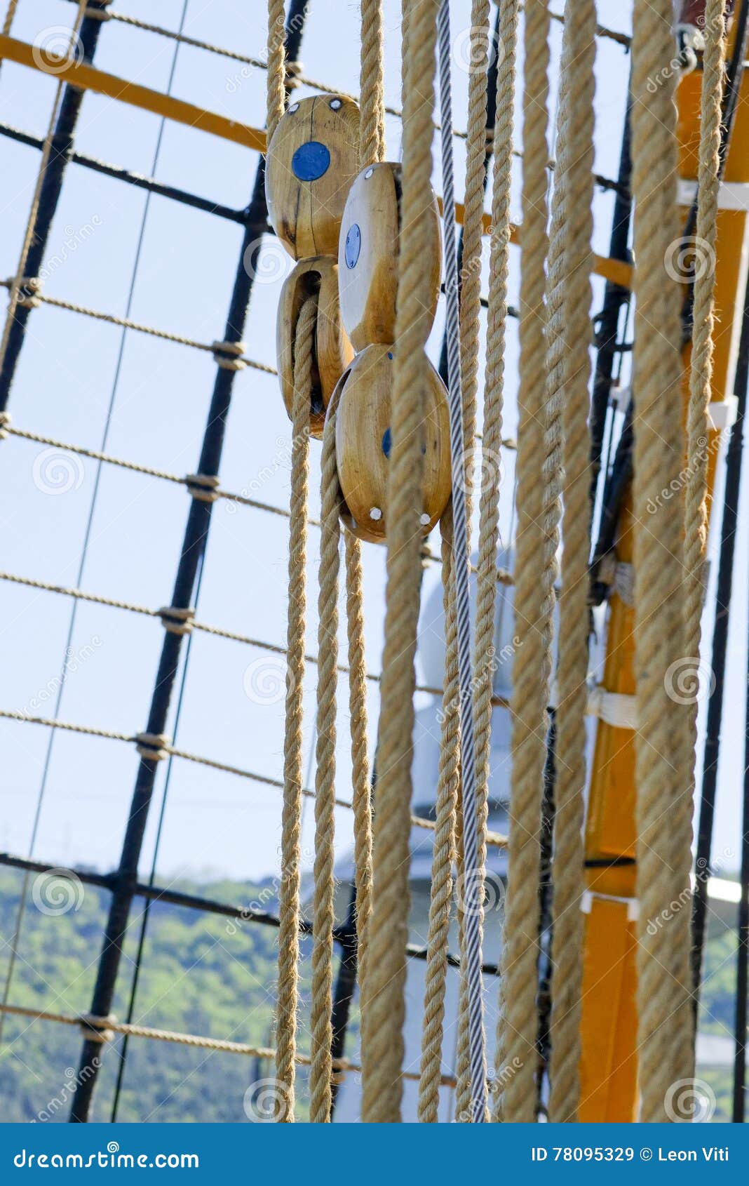 Old marine rope stock image. Image of ship, equipment - 78095329