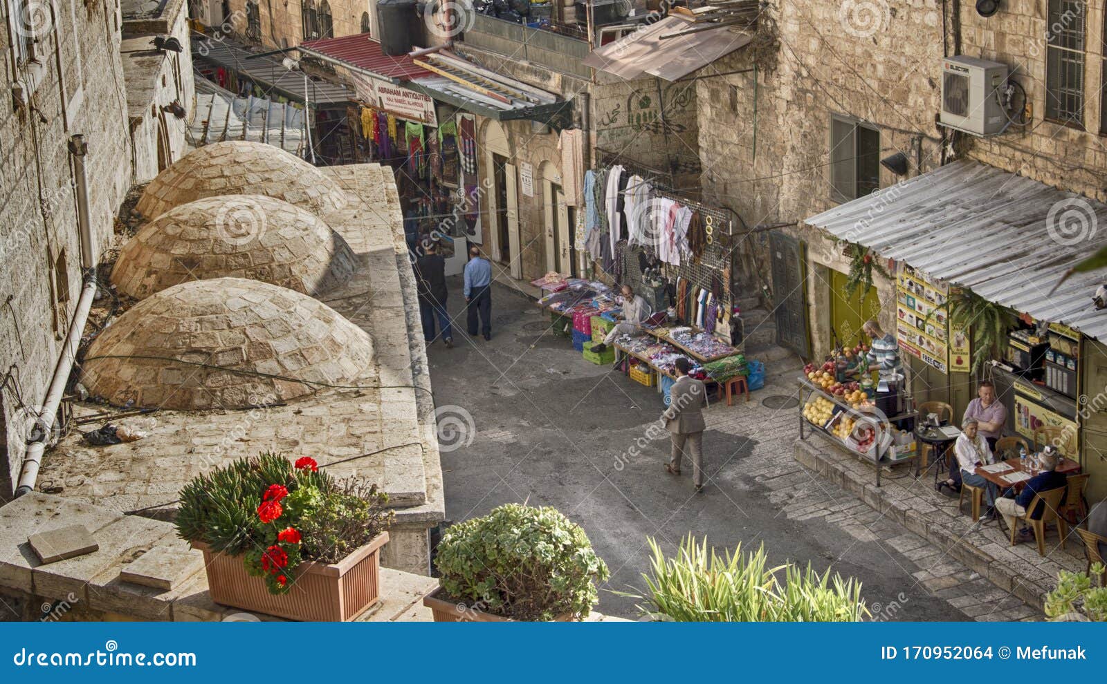 The Old Market in the Ancient Town of Jerusalem, Israel Editorial Stock ...