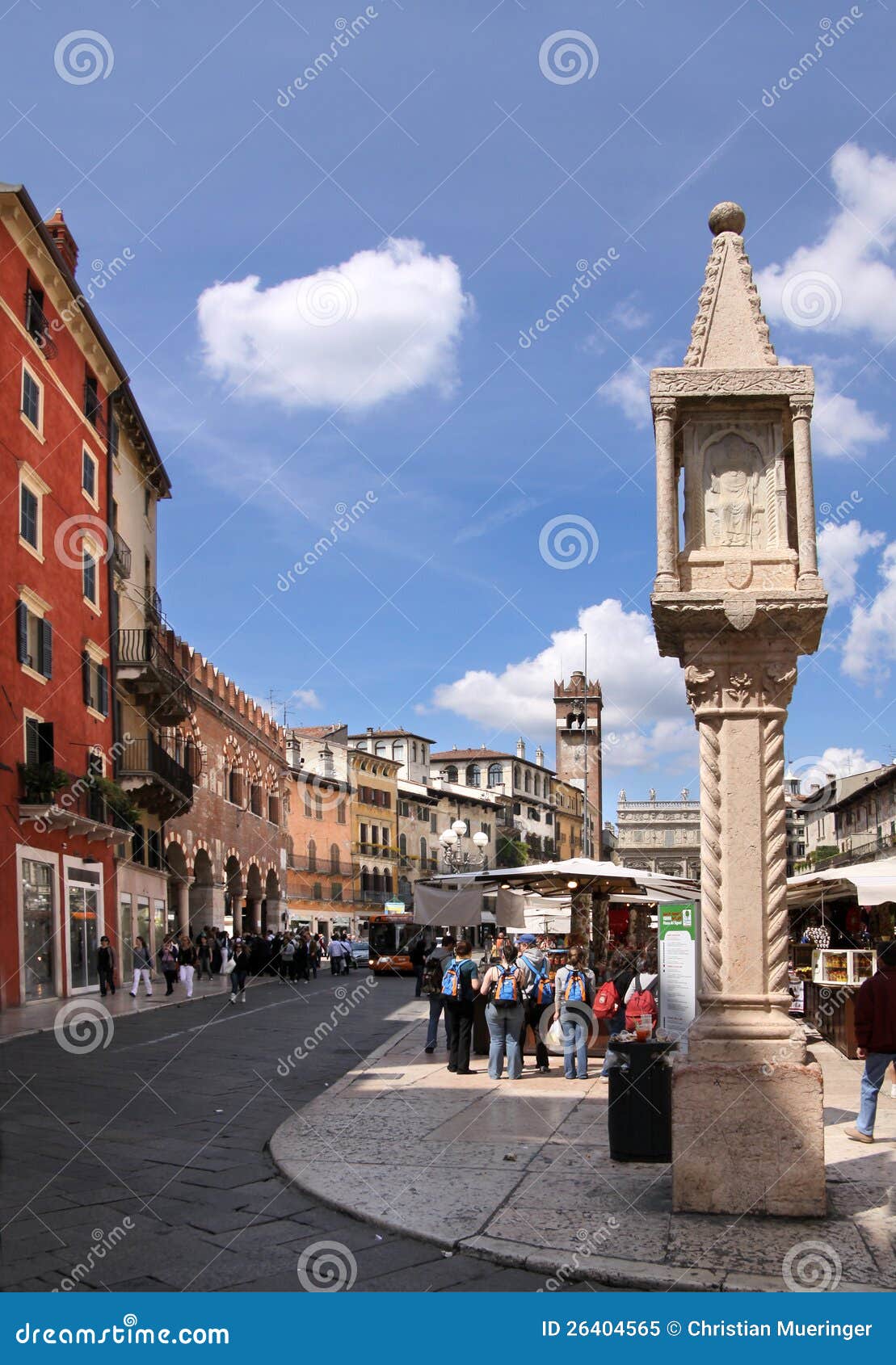 Old Market Column in Verona Editorial Image - Image of veronesi, tour ...