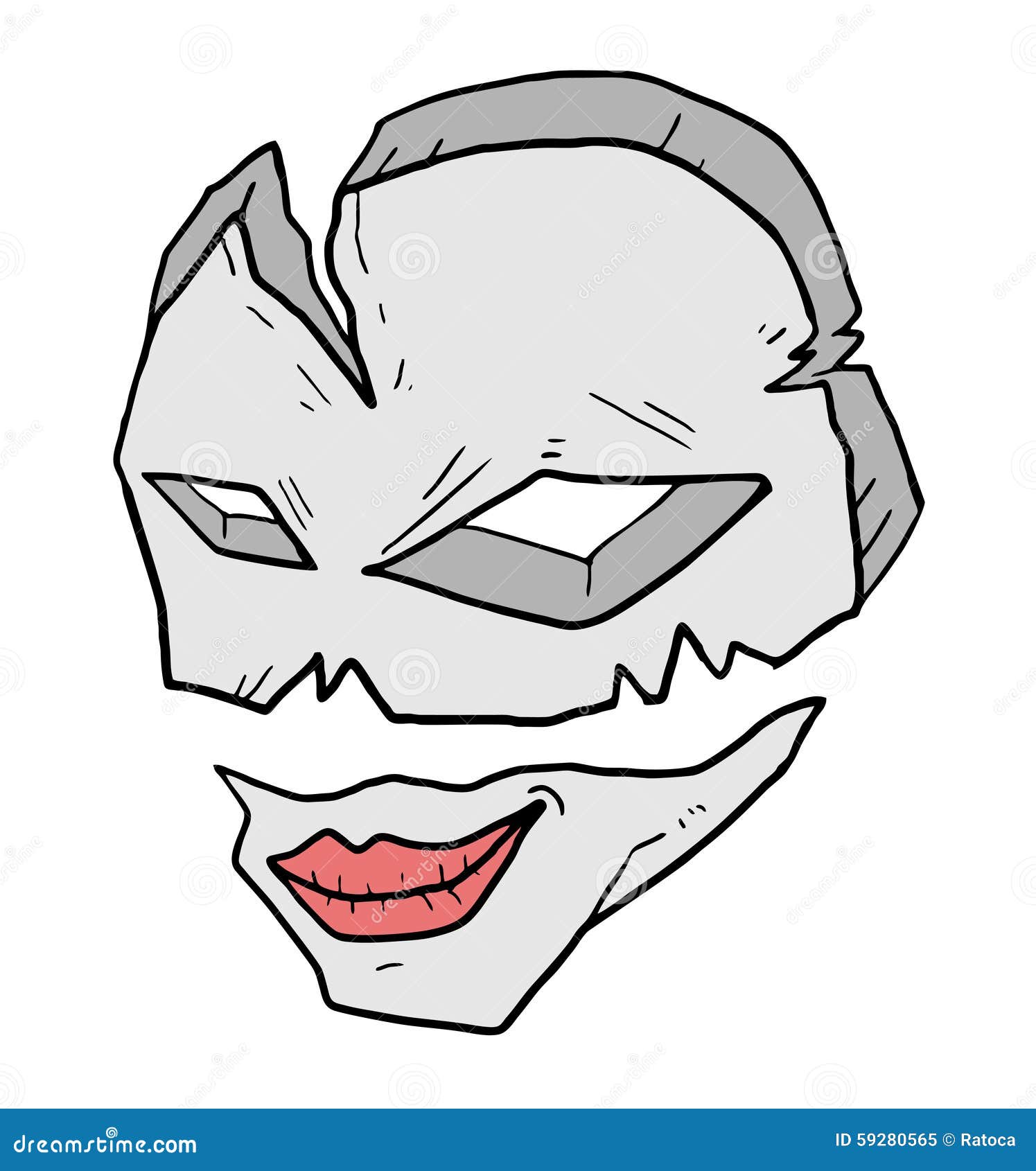 Old mask stock vector. Illustration of happy, carnival - 59280565