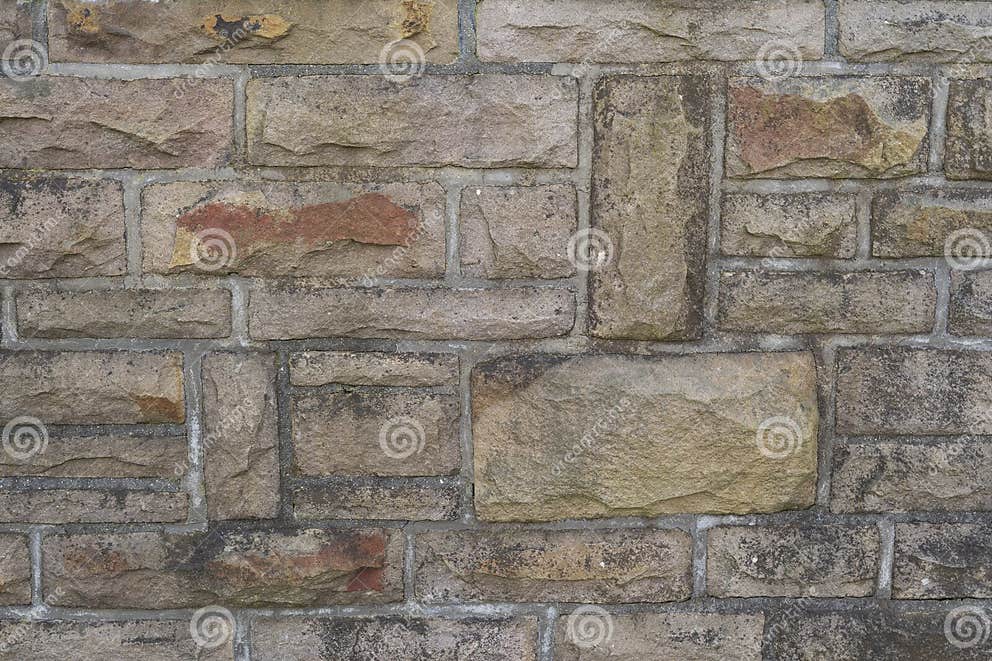 Old Masonry Made of Natural Stone. Ancient Medieval Wall Stock Photo ...