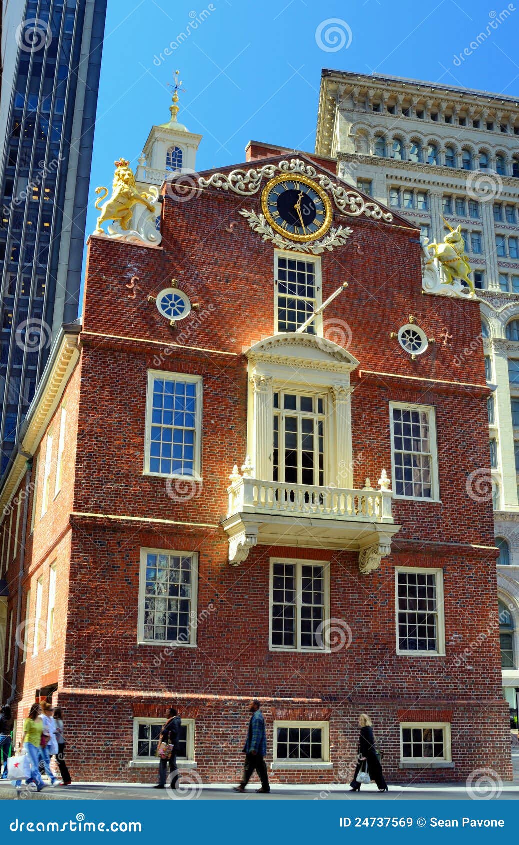 Old Massachusetts State House Editorial Stock Image - Image of ...