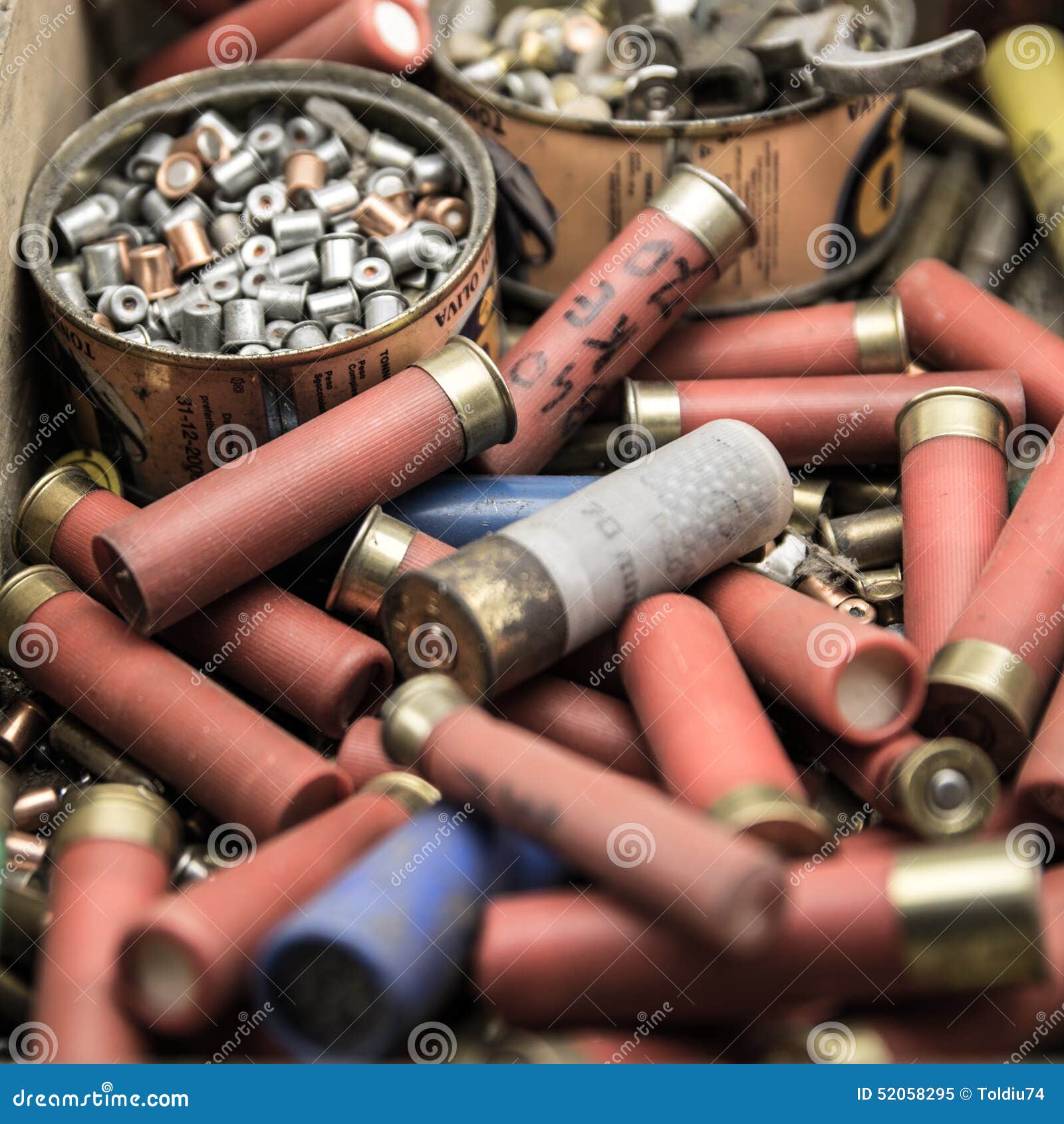 Old Material To Reload Ammunition Stock Image - Image of danger ...