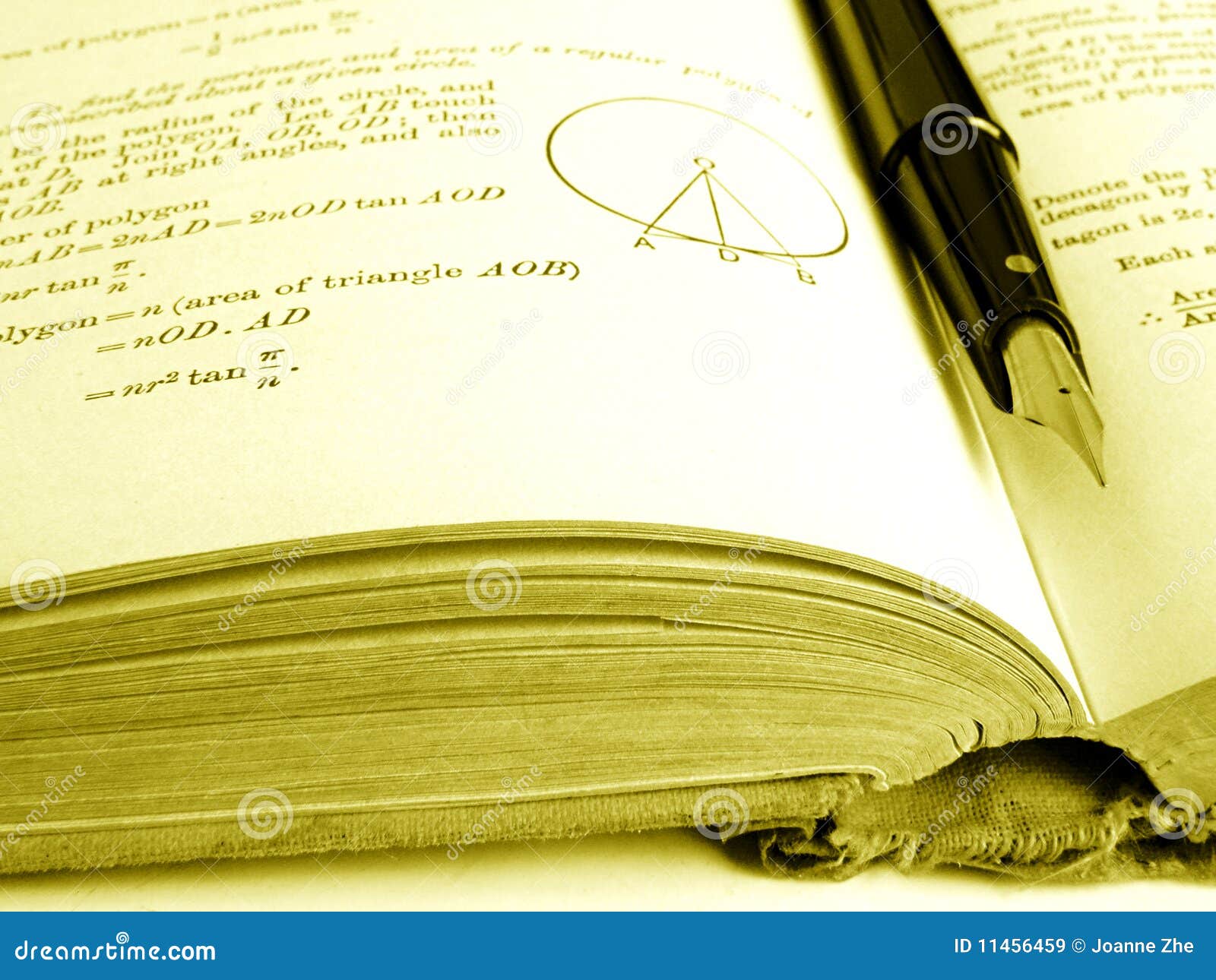 Old Mathematics Text Book Open Royalty-Free Stock Photography ...
